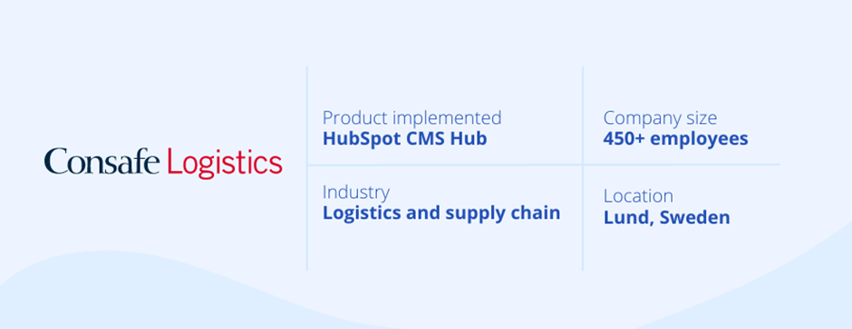 Consafe Logistics gets a fresh start with HubSpot CMS Hub